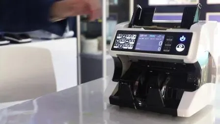 Professional Banknote Counter Top Loading Dual Cis Money Detector Mix ...